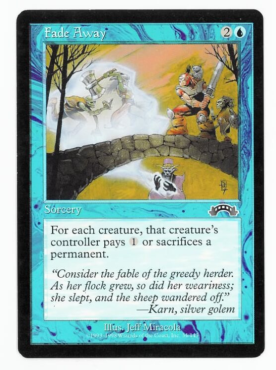 -=Chameleon's Den=- Magic the Gathering Exodus Card: Fade Away -=Chameleon's Den=- Magic the Gathering Exodus Card: Fade Away