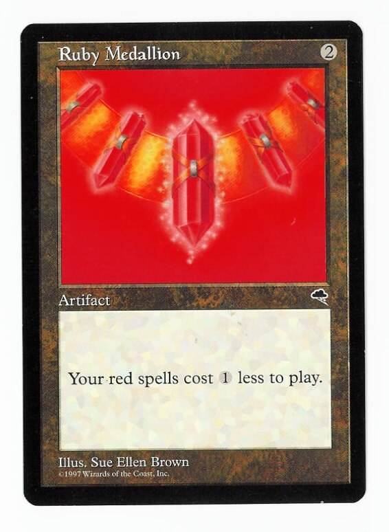 -=Chameleon's Den=- Magic the Gathering Tempest Card: Ruby Medallion -=Chameleon's Den=- Magic the Gathering Tempest Card: Ruby Medallion