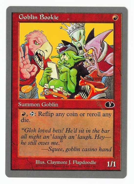-=Chameleon's Den=- Magic the Gathering Unglued Card: Goblin Bookie -=Chameleon's Den=- Magic the Gathering Unglued Card: Goblin Bookie