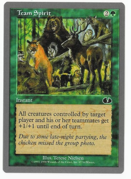 -=Chameleon's Den=- Magic the Gathering Unglued Card: Team Spirit -=Chameleon's Den=- Magic the Gathering Unglued Card: Team Spirit