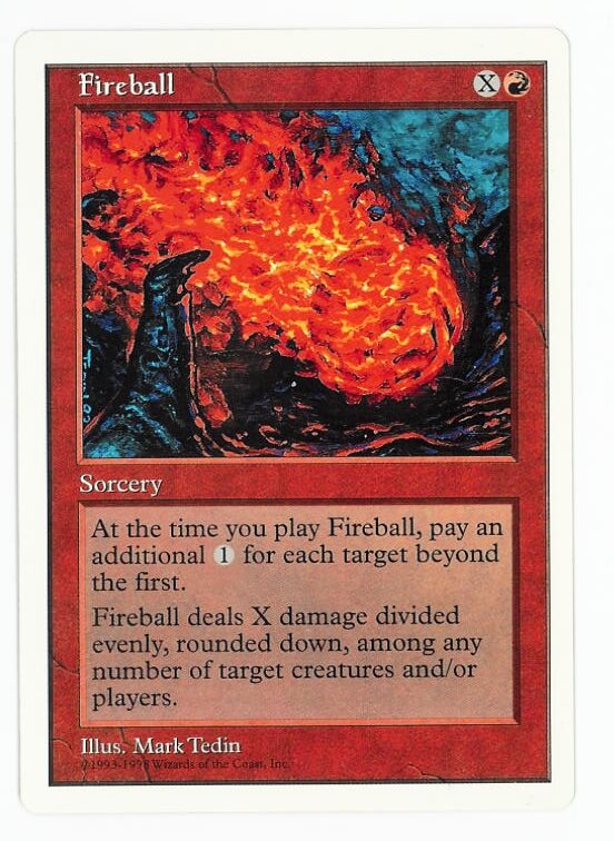 -=Chameleon's Den=- Magic the Gathering Anthologies Card: Fireball -=Chameleon's Den=- Magic the Gathering Anthologies Card: Fireball