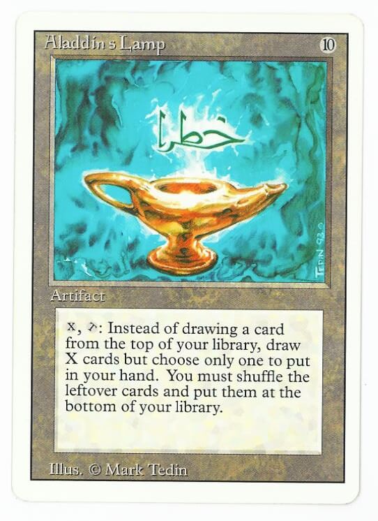 -=Chameleon's Den=- Magic the Gathering Revised Card: Aladdin's Lamp -=Chameleon's Den=- Magic the Gathering Revised Card: Aladdin's Lamp