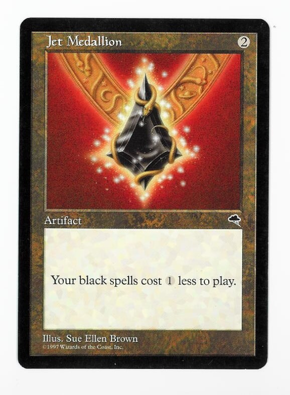 -=Chameleon's Den=- Magic the Gathering Tempest Card: Jet Medallion -=Chameleon's Den=- Magic the Gathering Tempest Card: Jet Medallion
